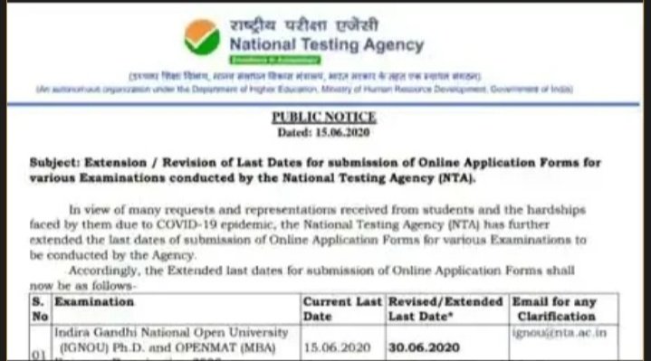 NTA extends deadline to apply for UGC- NET, CSIR- NET, JNUEE 2020 and ... NTA extends deadline to apply for UGC- NET, CSIR- NET, JNUEE 2020 and ...